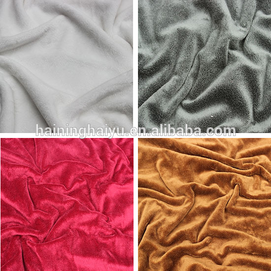 1mm soft velboa fabric/minky fabric plain plush velboa fabric