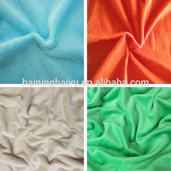 1mm soft velboa fabric/minky fabric plain plush velboa fabric
